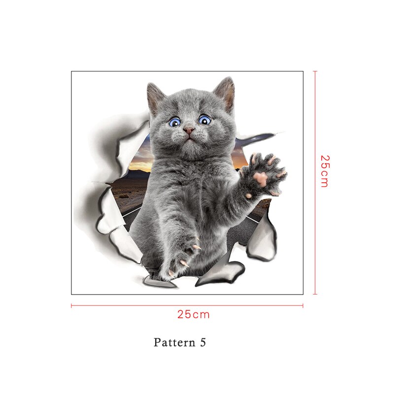 Cute cats dog 3D Wall Sticker for Living room chil... – Grandado