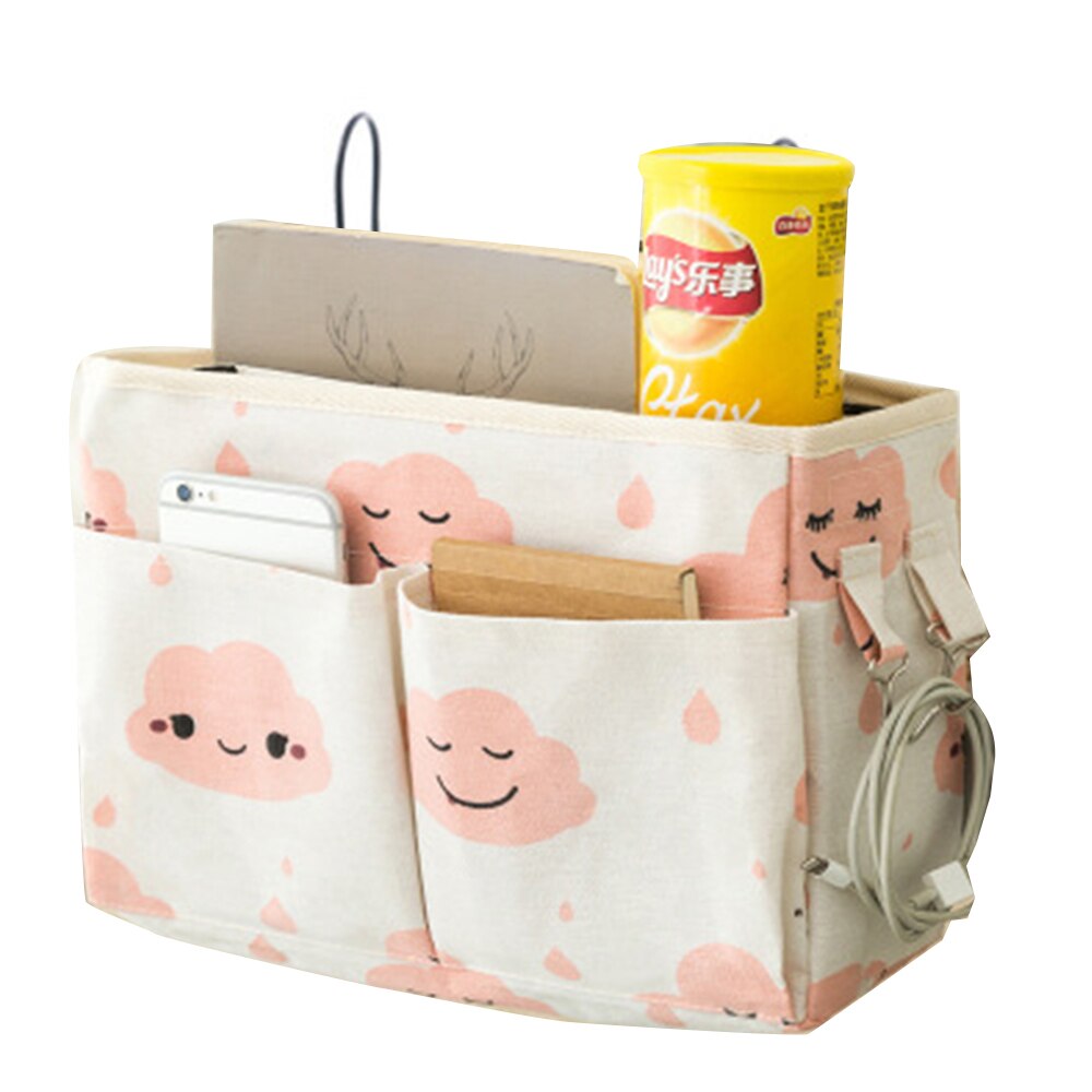 Canvas Bedside Hanging Organizer Bag School Bedsid... – Grandado