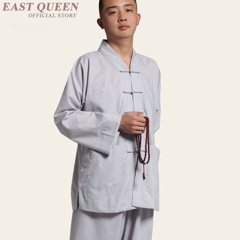 Buddhist monk robes clothing costume shaolin monk ... – Vicedeal