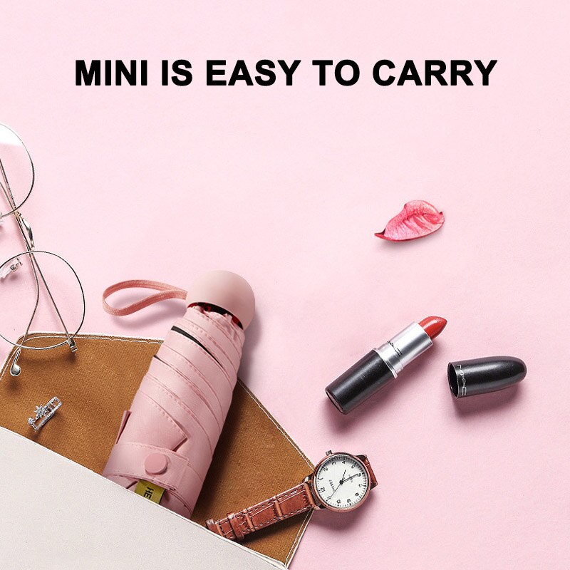 Sol paraply anti-uv regn folding bærbar upf 50+ v... – Grandado