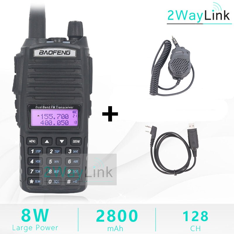 BaoFeng Walkie Talkie UV82 Dual PTT 8W 2 Way Ham R... – Grandado