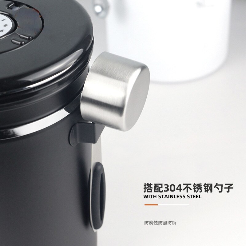 Coffee Bean Sealed Tank 304 Stainless Steel Exhaus... – Grandado