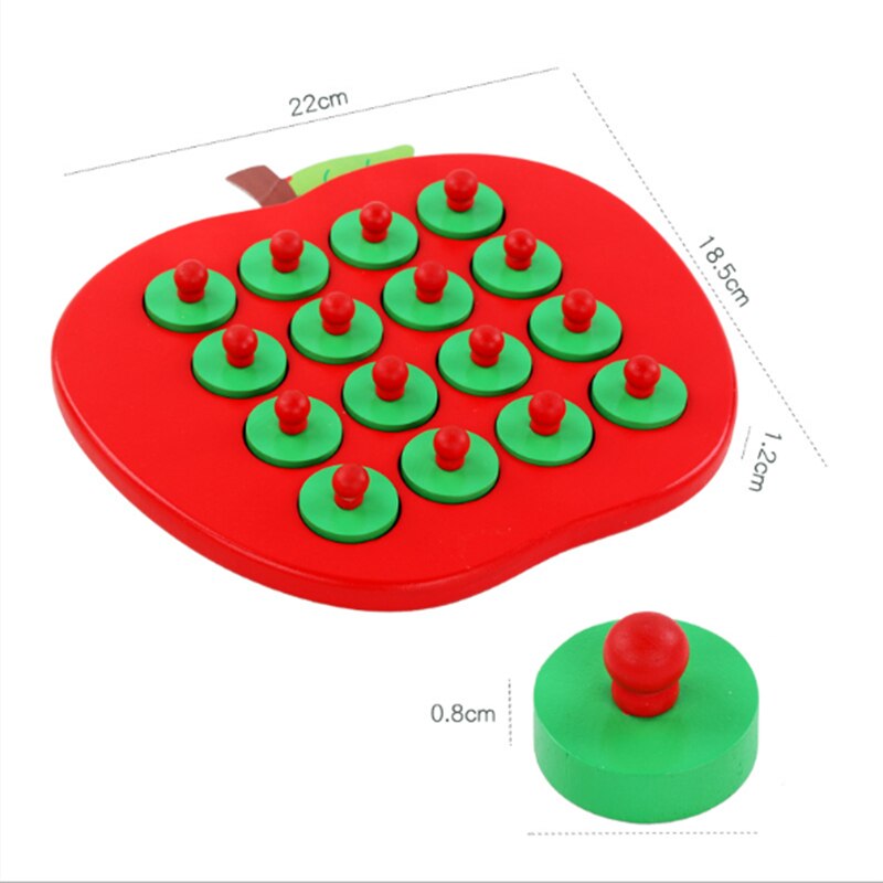 Kids Wooden Apple Memory Game Early Education 3D P... – Grandado