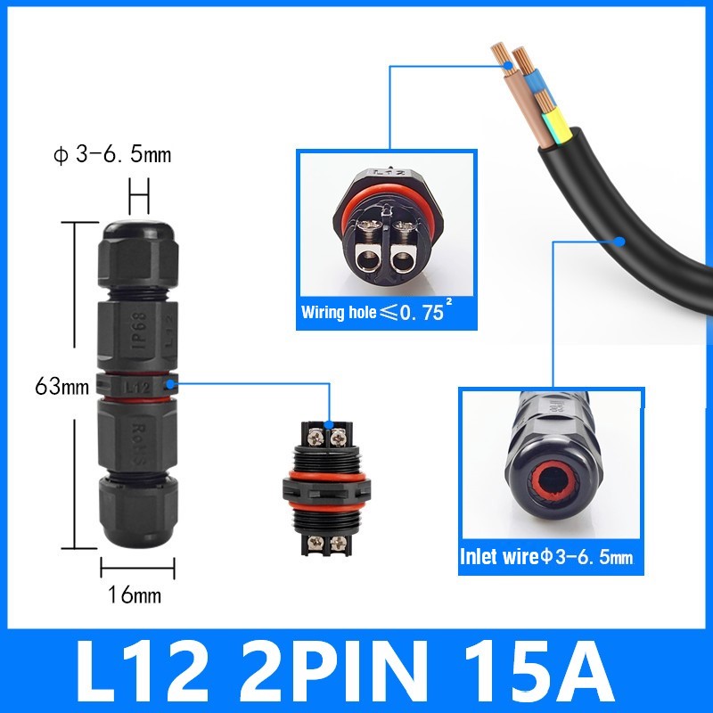 Waterproof Connector Electrical Cable Quick Connec Grandado