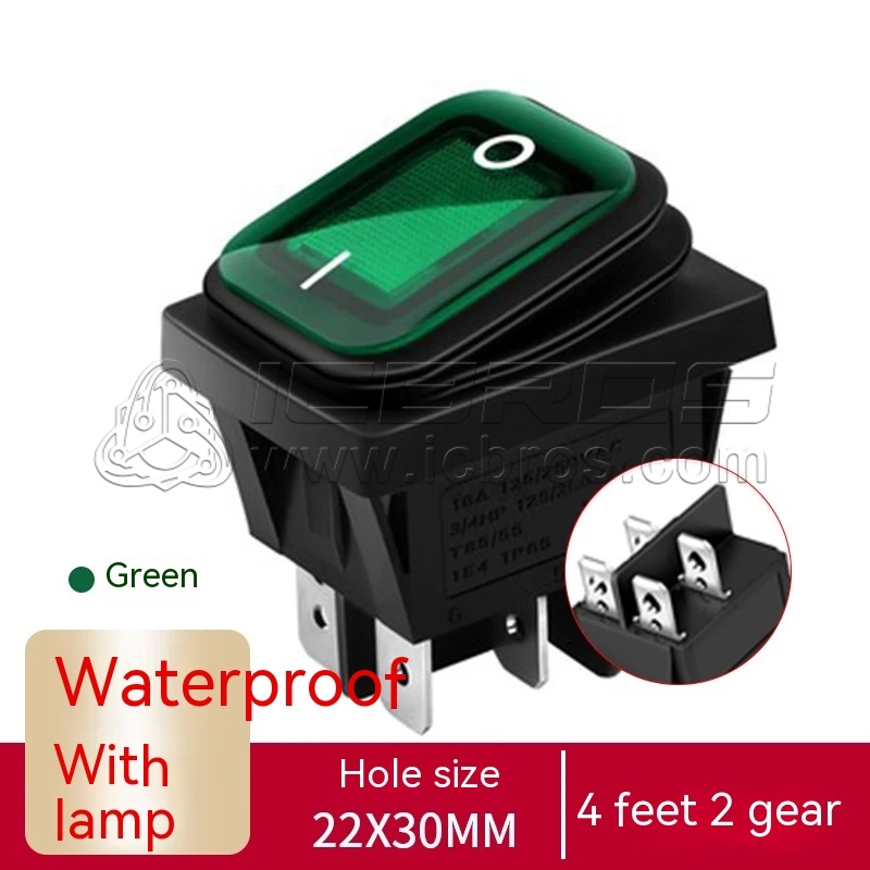 KCD4-201N Waterproof Rocker Switch ON-OFF 2 Positi... – Vicedeal