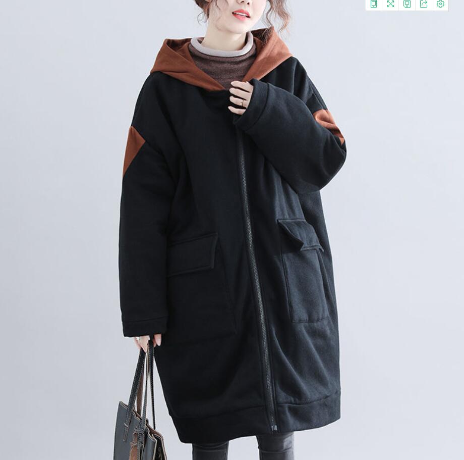 Extra-large Size Womens Windbreaker Hooded Parka O... – Vicedeal