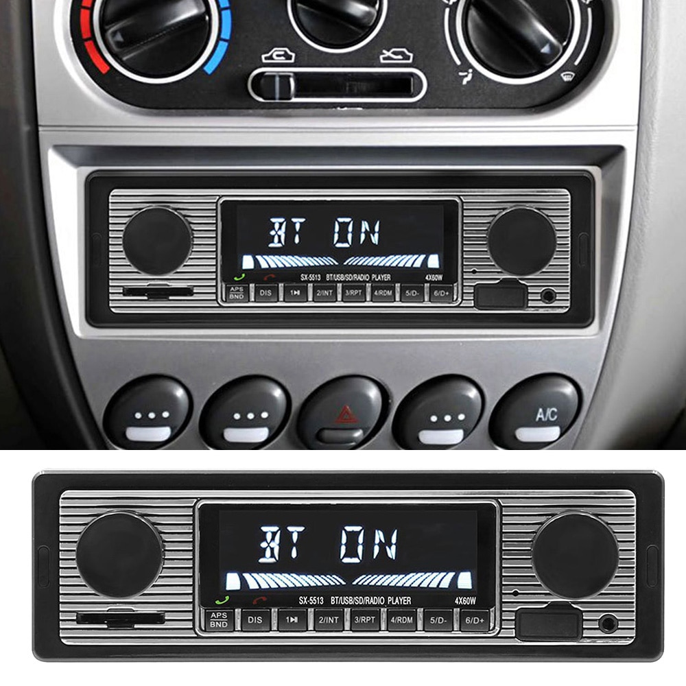 Bil 12v lcd mp3 spelare bluetooth stereo fm retro... – Grandado