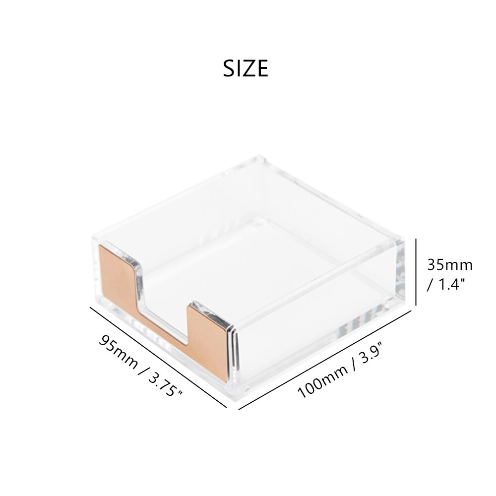 Acrylic Gold Self Stick Memo Pad Holder 5mm Super ... – Vicedeal