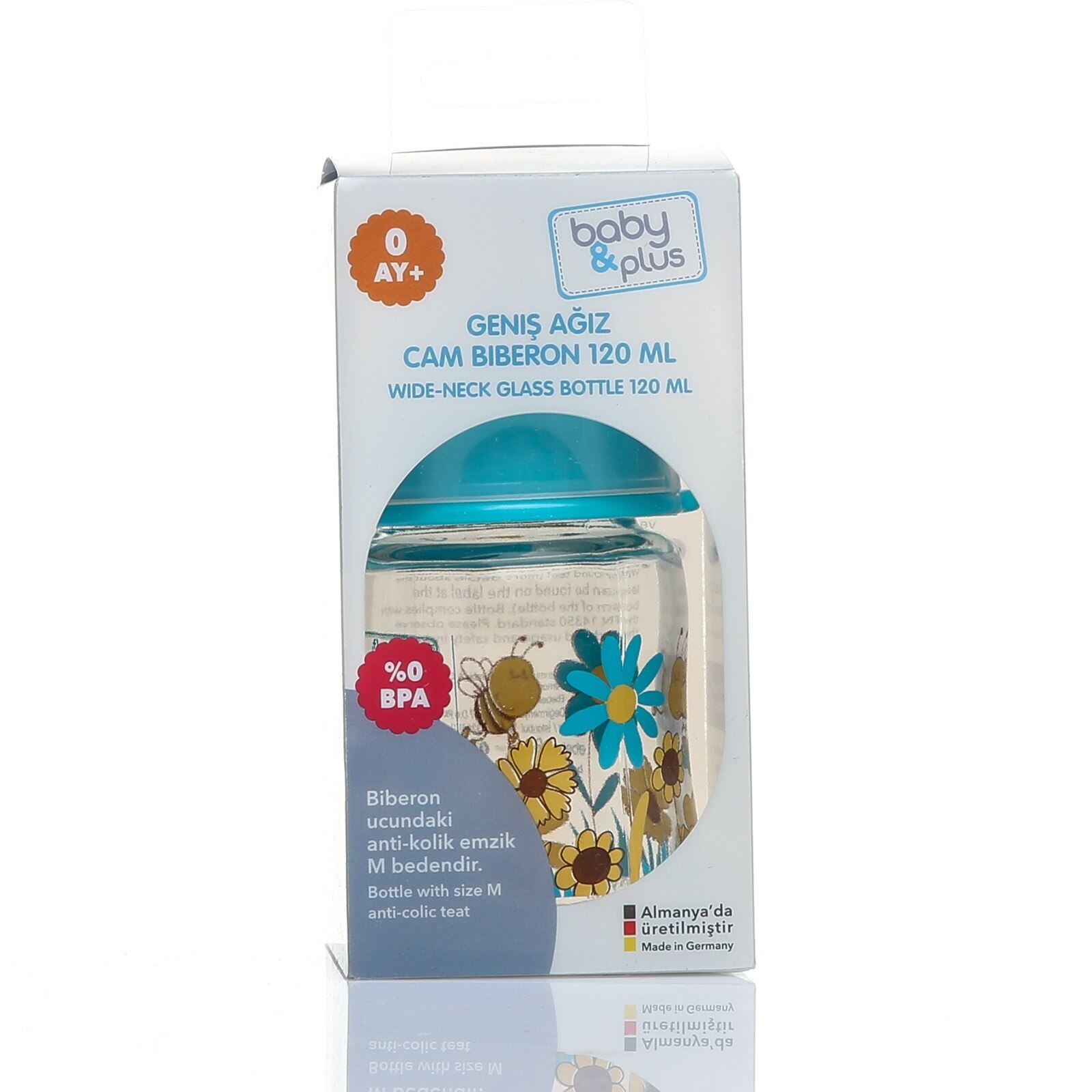 ebebek baby&plus Wide-Neck Glass Bottle 120 ml – Vicedeal