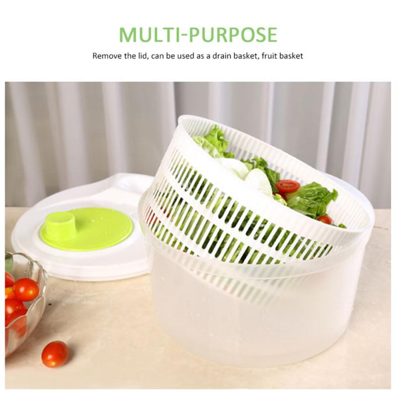Salad Spinner Lettuce Greens Washer Dryer Drainer Crisper Strainer For ...