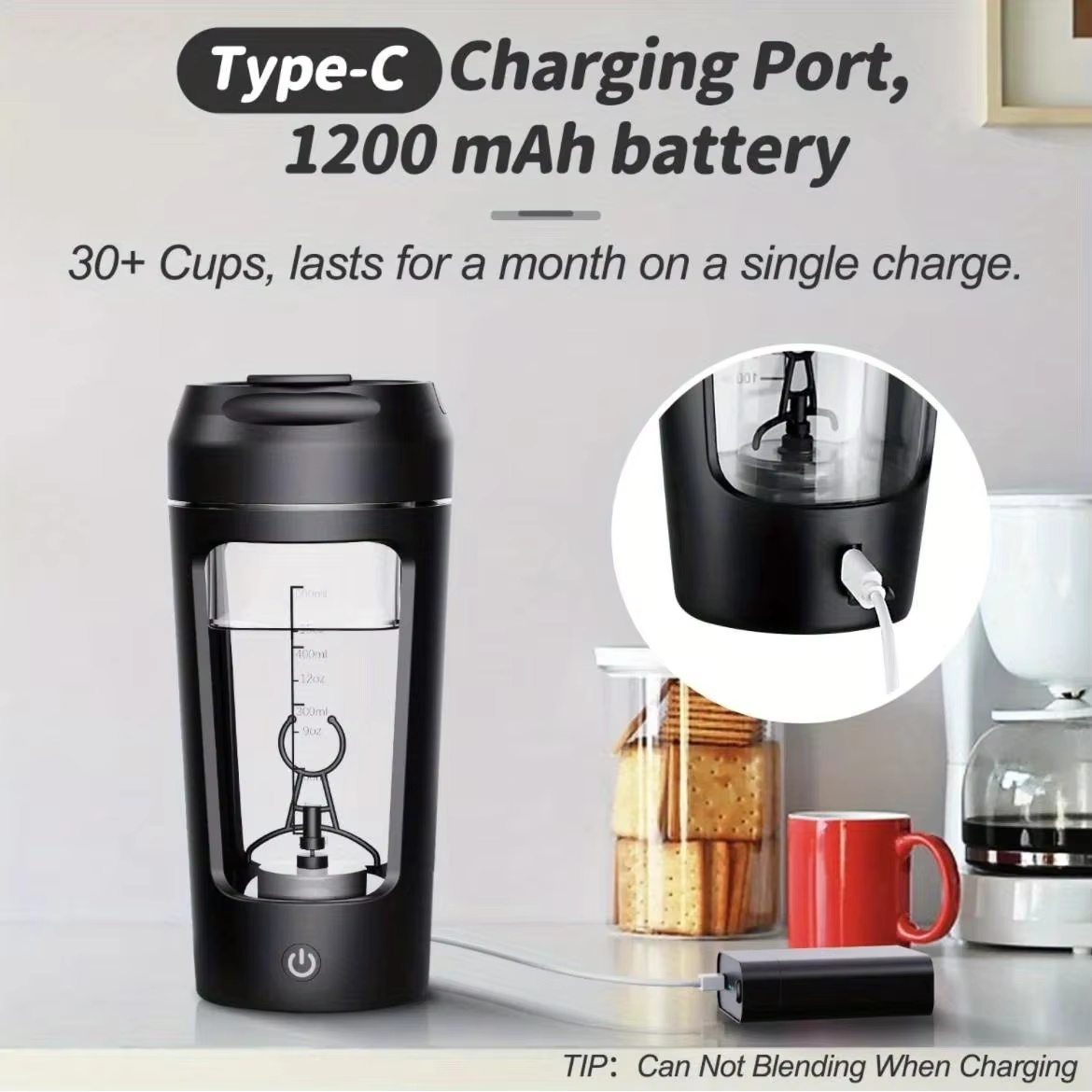 650ML Electric Mixing Cup Automatic Mini Portable ... – Grandado