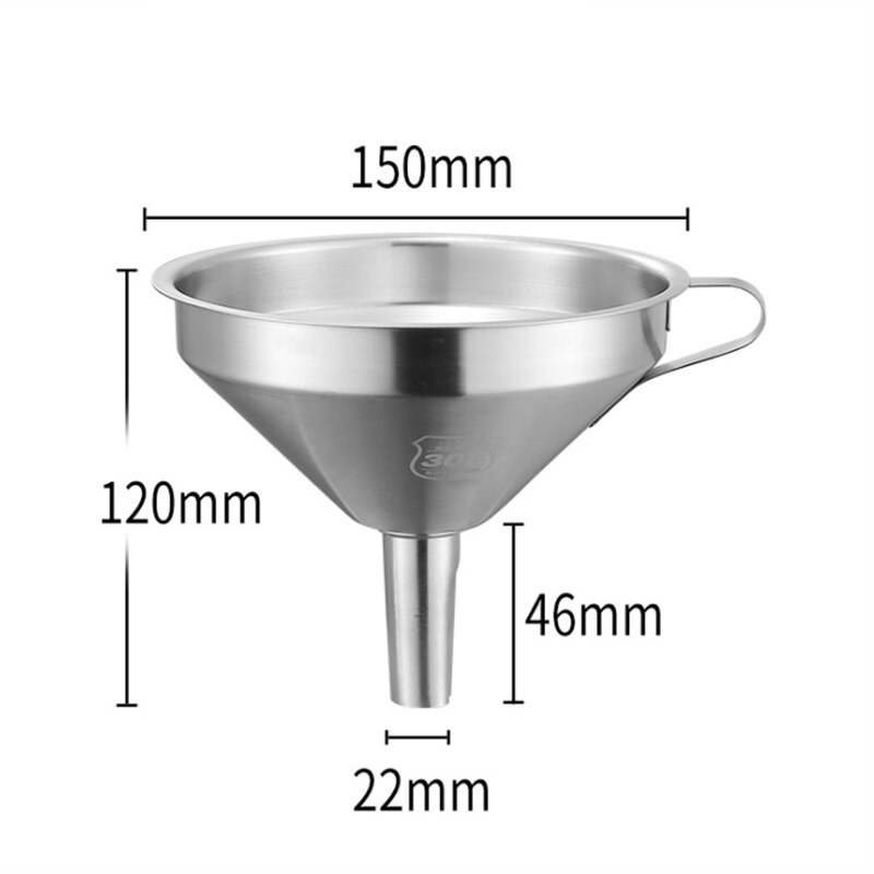 Embudo de acero inoxidable 304, embudo de vino de ... – Grandado