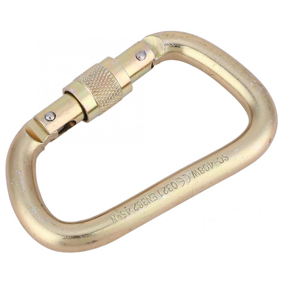 Outdoor Climbing D-Shape Hook Carbon Steel Carabin... – Grandado