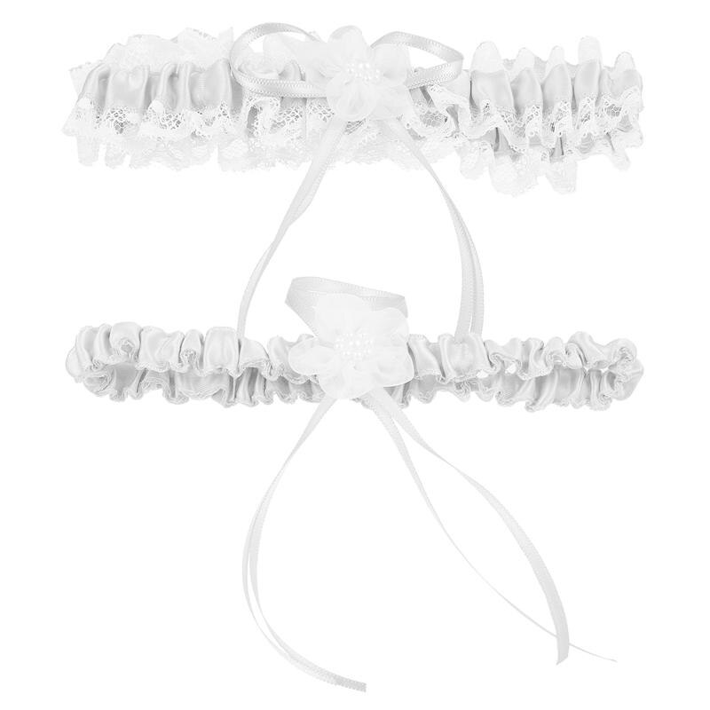 1 Set Lace Bowknot Garters Bride Accessories Lace ... – Grandado