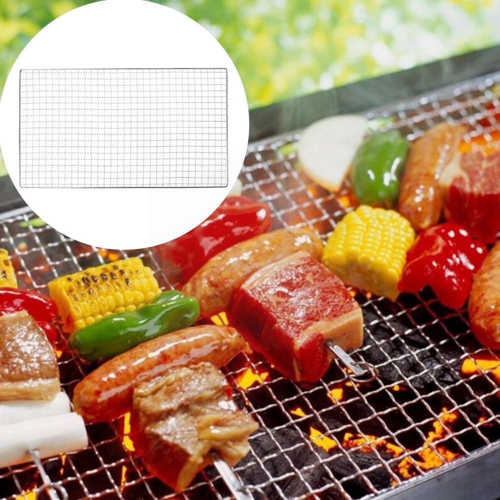 Steel Round Barbecue BBQ Grill Net Meshes Racks Gr... – Grandado