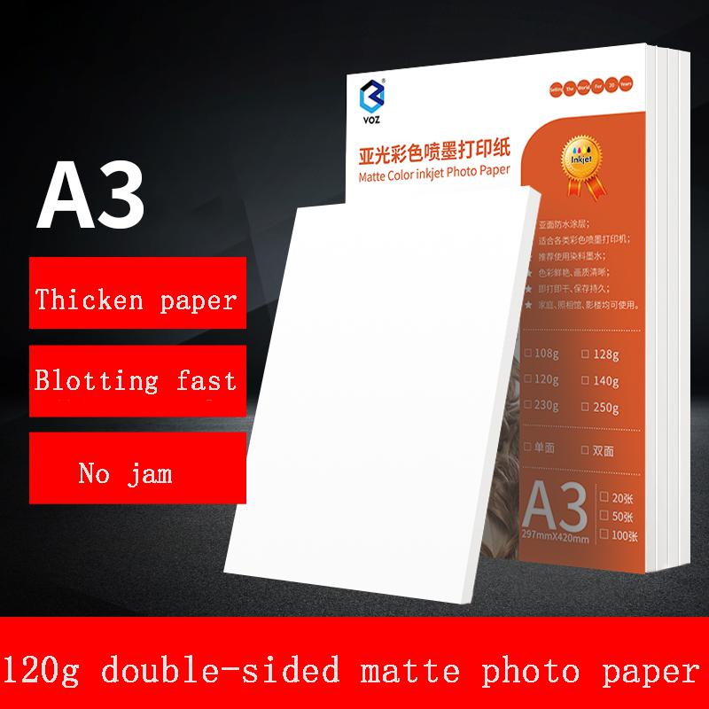 120g double-sided matte color inkjet paper A3 colo... – Grandado