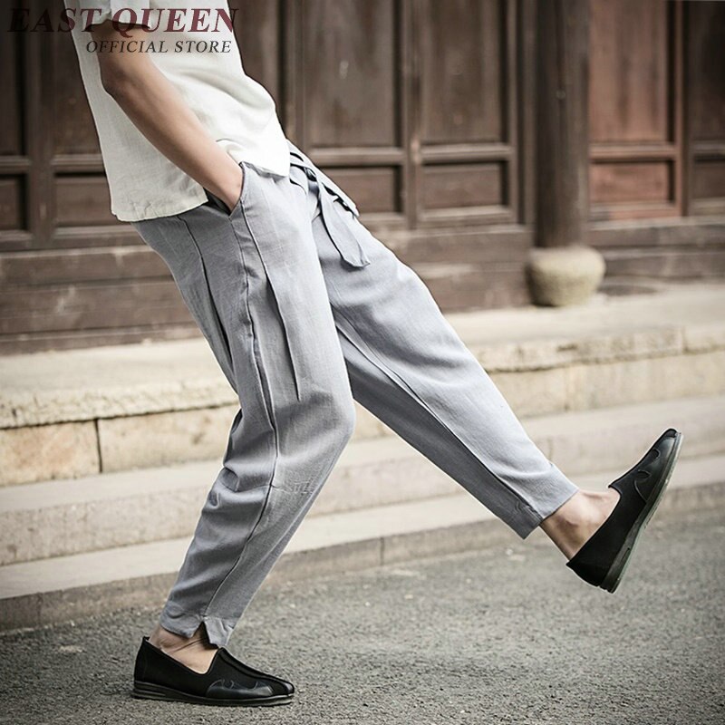 traditional mens clothing solid color casual loose... – Grandado