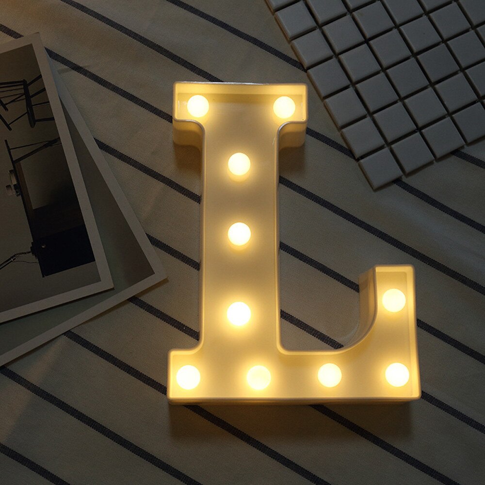 Soft warm glow wall hung or free standing Alphabet... – Grandado
