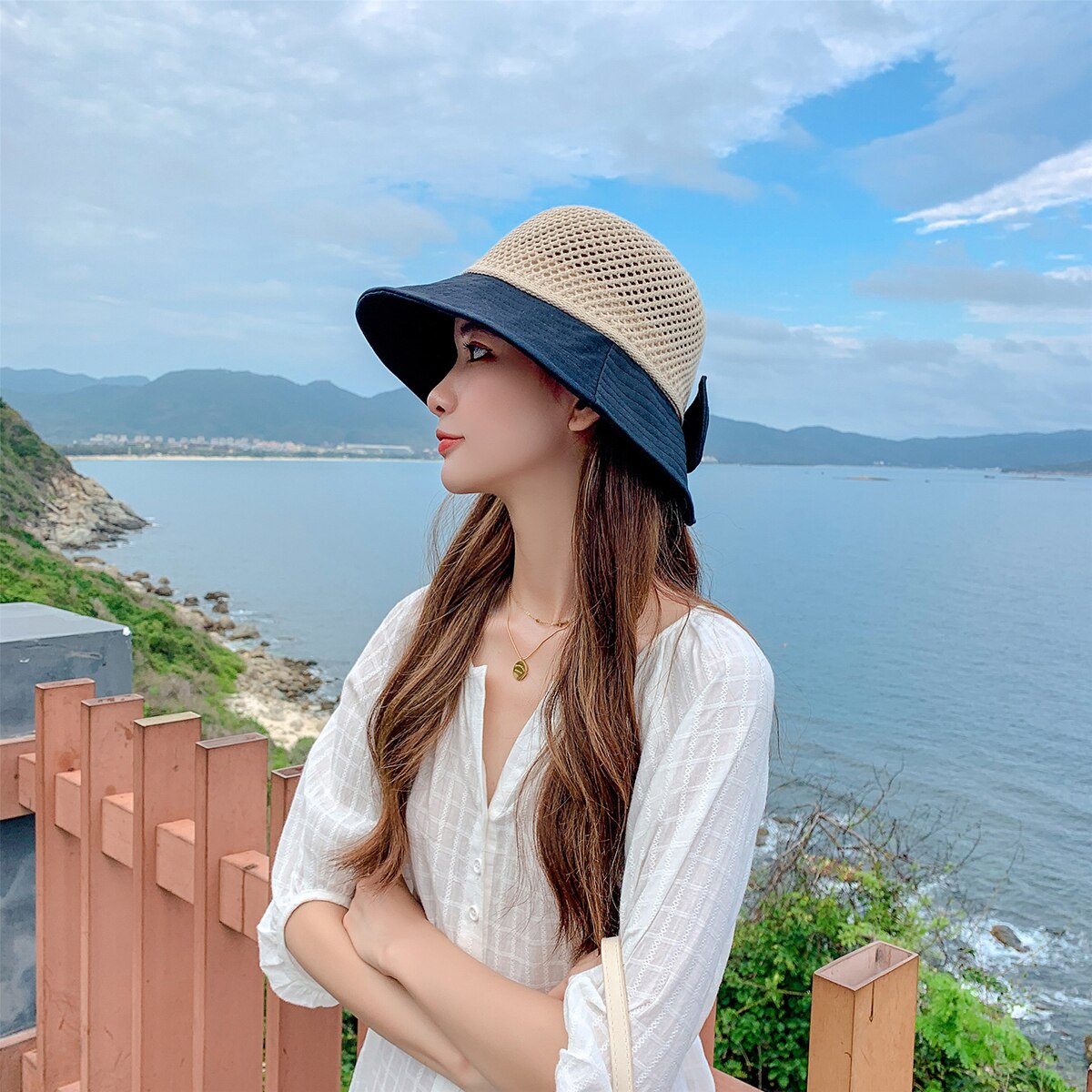 Summer Female Sun Hats Big Brim Classic Bowknot St Grandado