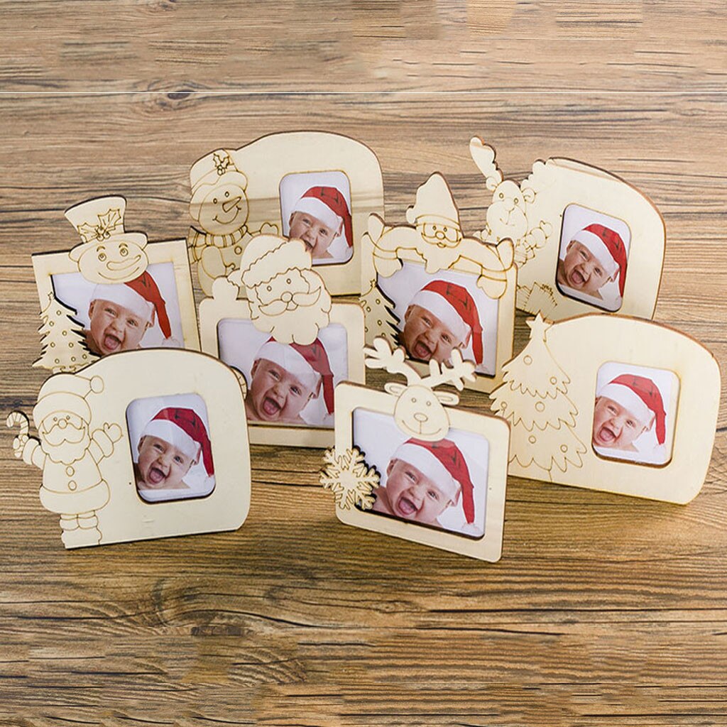 1PCS Wooden whiteboard christmas photo frame DIY C... – Grandado