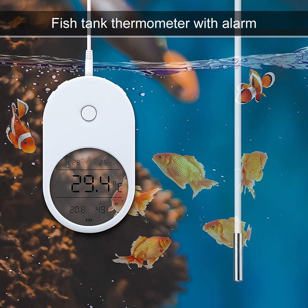 Aquarium Thermometer Met Alarm Vissenkom Thermomet... – Grandado