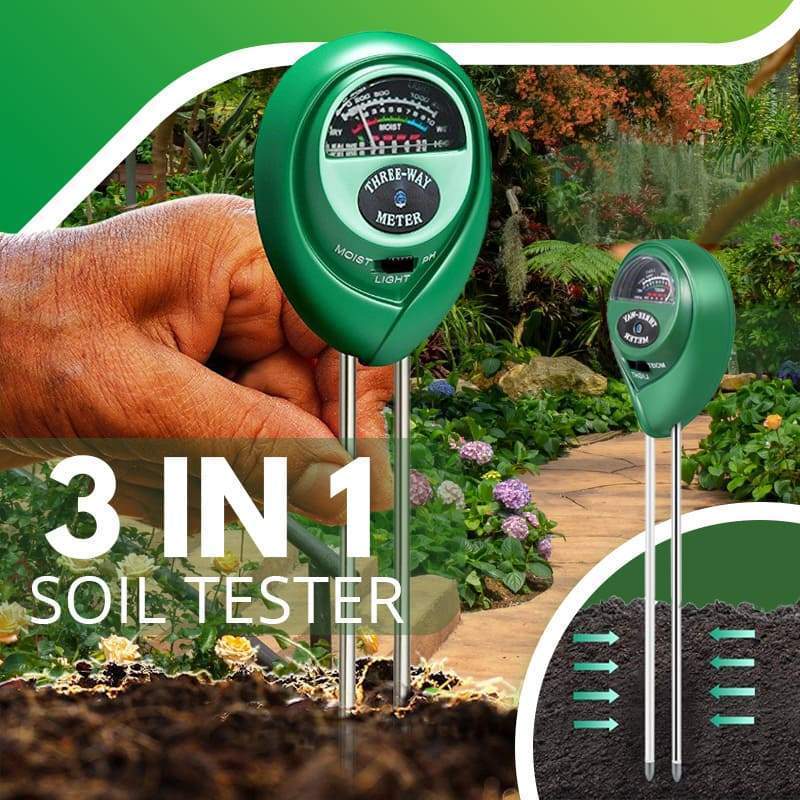 3 in 1 Soil Tester Soil pH Tester PH Light Moistur... – Grandado