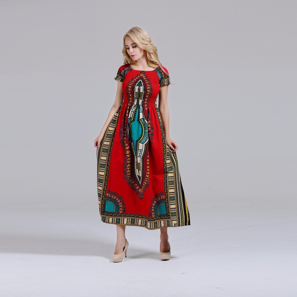 Dashikiage 100% Cotton Vintage Dashiki Long Dress ... – Vicedeal