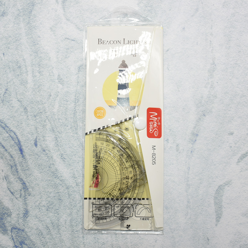 4 pcs/ set of light cones student ruler mathematic... – Grandado