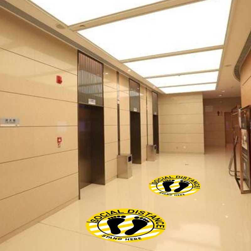 5Pcs Self Adhesive Social Distancing Floor Decals ... – Grandado