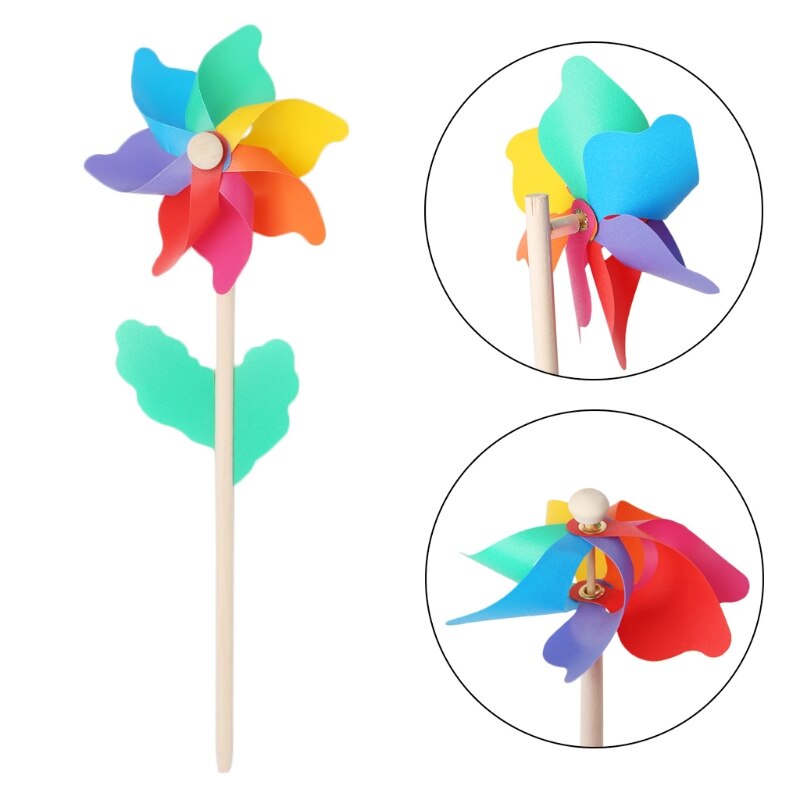 HBB Windmill Kid Toys Wood Stick Lawn Yard Garden ... – Grandado