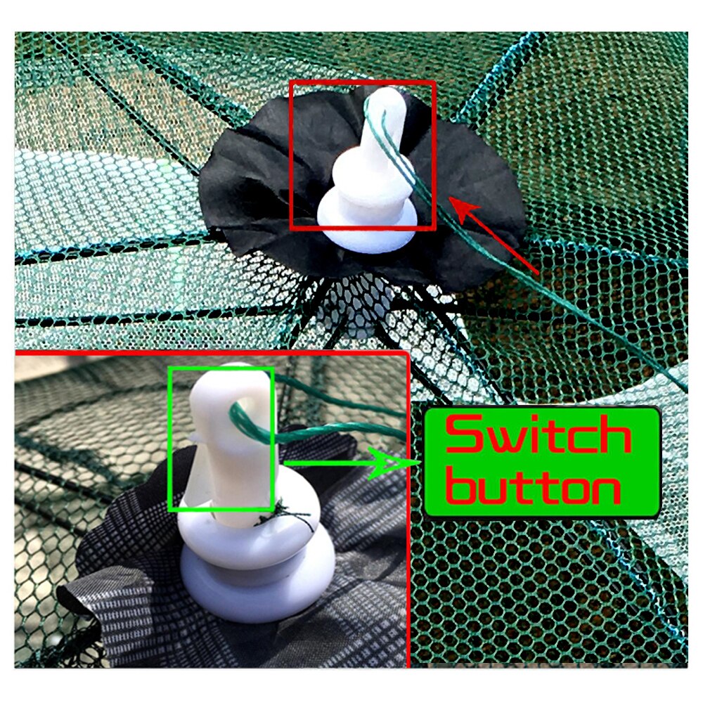 16holes Umbrella Net Shrimp Cage Fish Net Fish Cag... – Grandado