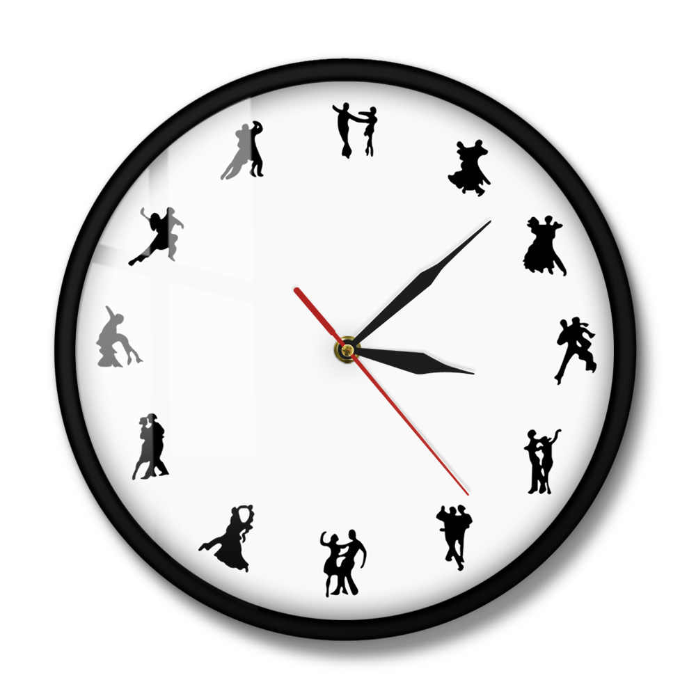 Ballroom Dancers Minimalist Wall Clock Latin Coupl... – Vicedeal