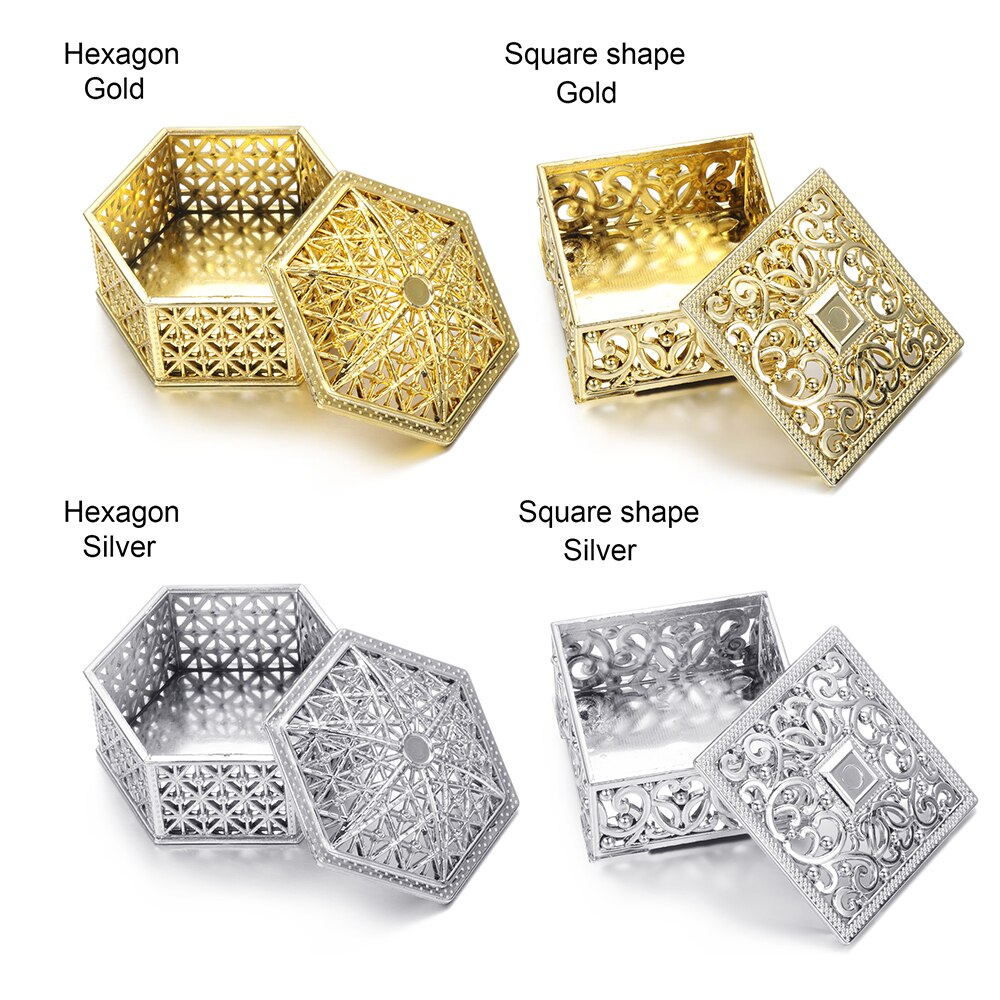 Vintage Retro Plastic Hollow Gold Foil Candy Box C... – Vicedeal