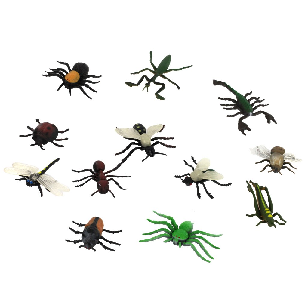 12 Bugs Insects Figures Kid Boy Party Goody Loot B... – Vicedeal