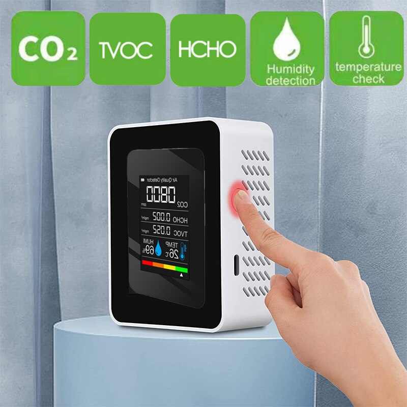 5 In1 CO2 TVOC HCHO Sensor Meter Air Detector Carb... – Vicedeal