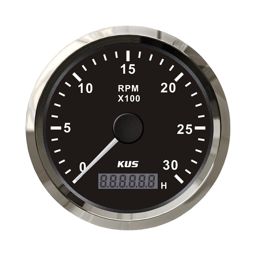 KUS Universal Tachometer RPM Gauge with Hour Meter... – Vicedeal
