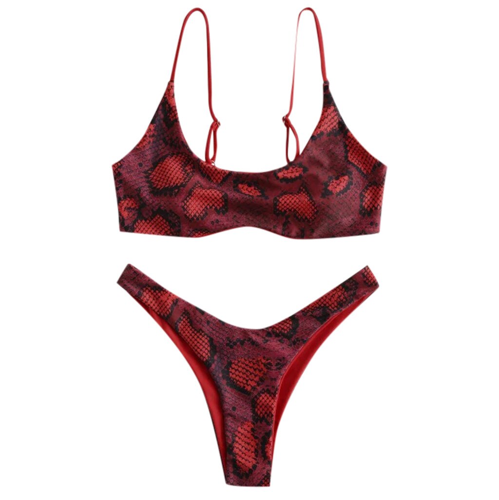 Women Triangle Bikini Tankini Set Push-up Swimwear... – Vicedeal