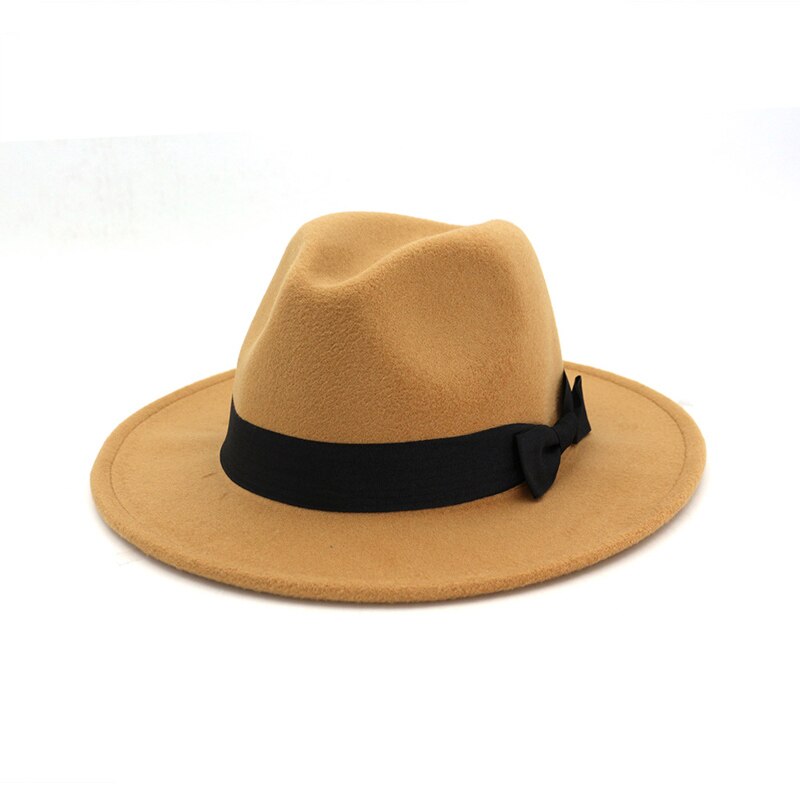 Vintage platte rand jazz vilt fedora hoeden met St... – Grandado