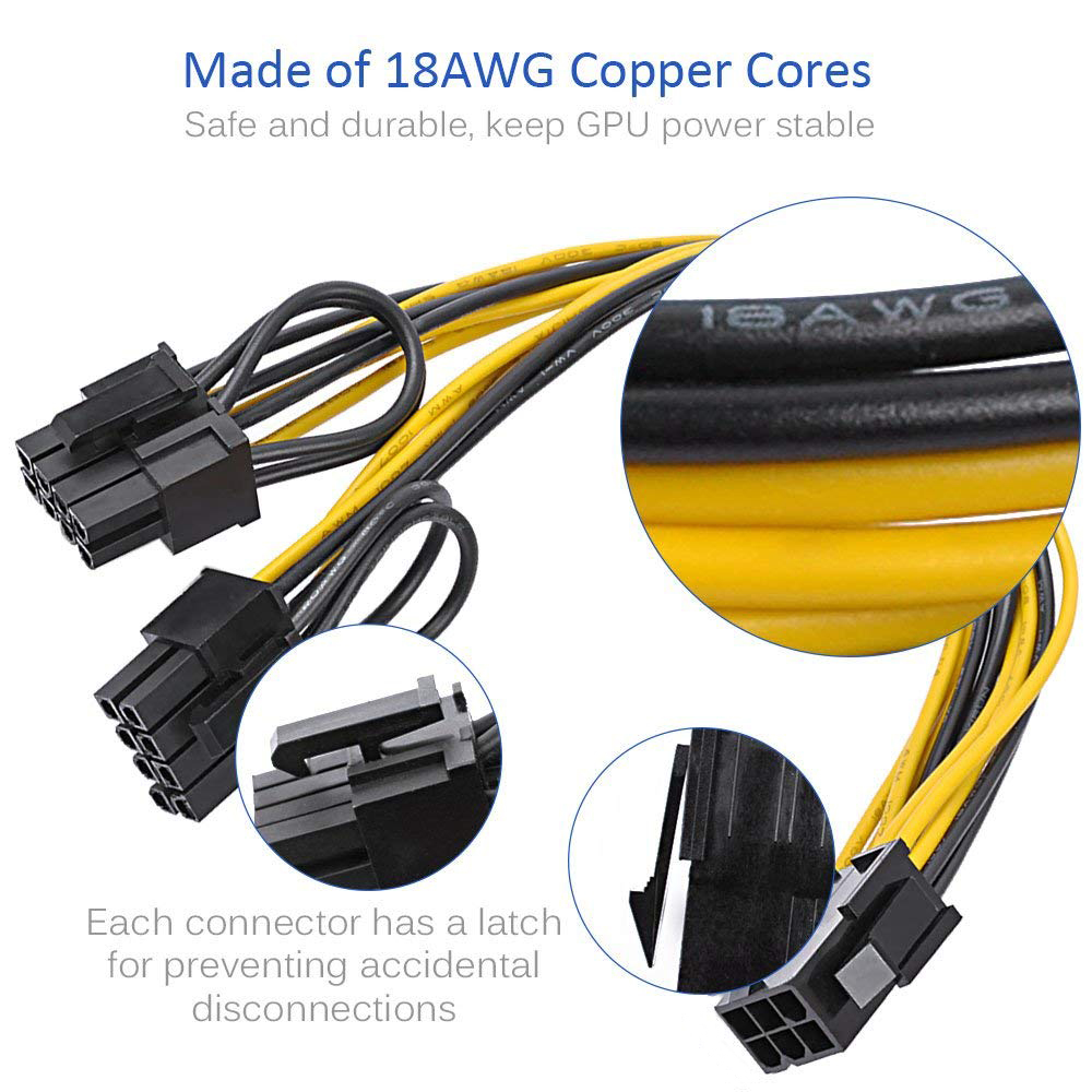 PCI äußern Energie Splitter Kabel 6-Stift zu 2x6 +... – Grandado