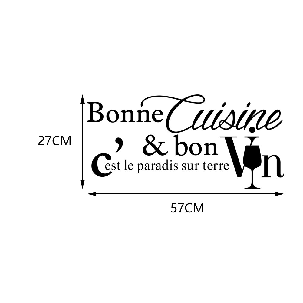 Wall Stickers French Bon Appetit Bonne Cuisine Coc... – Vicedeal