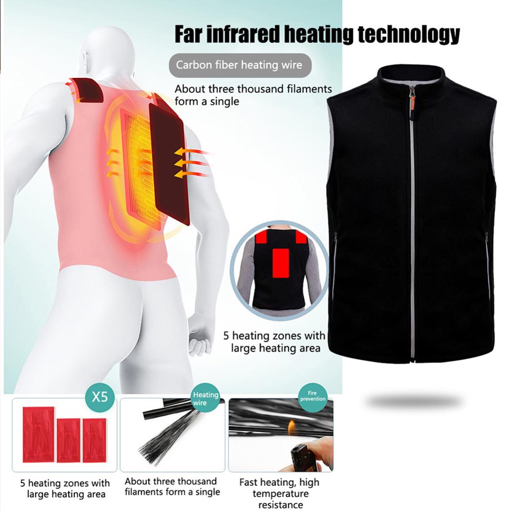 Men Women Adjustable Temperature Heating Vest Cold... – Grandado