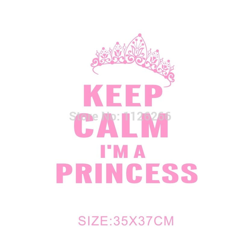 Keep Calm I am a Princess with Crown Wall Decals Q... – Grandado