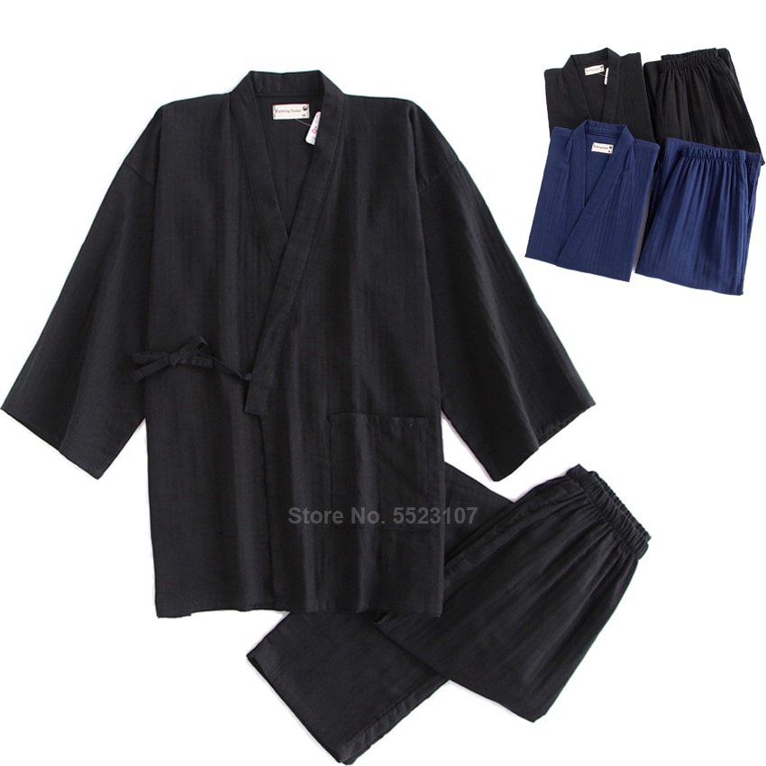 2022 Kimono Pyjama Set Voor Samurai Mannen Katoen ... – Vicedeal
