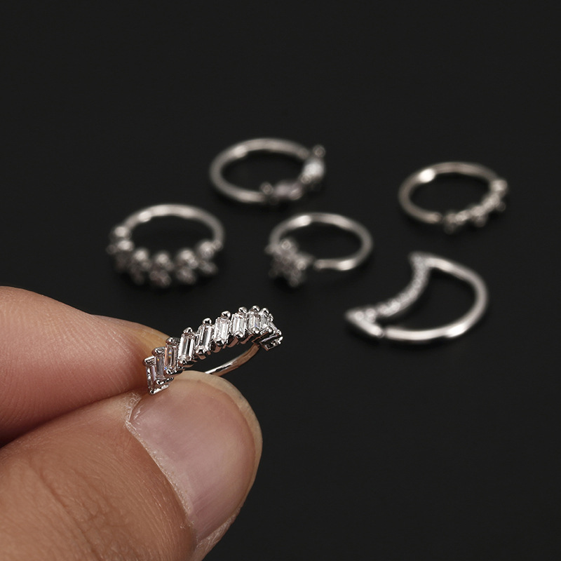 1Pc 16G Zirkoon Cz Maan Scharnierende Septum Neus ... – Grandado
