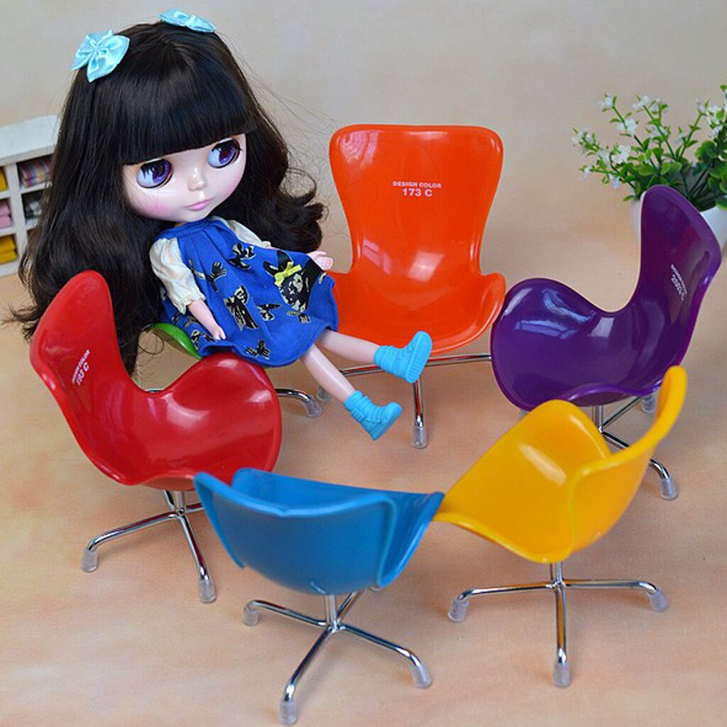 1/6 Dolls House Miniature Furniture Swan Chair Off... – Grandado
