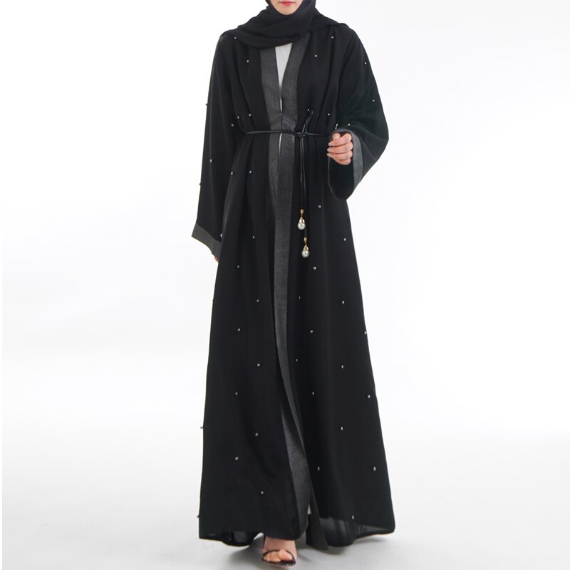 Black Abaya Dubai Kimono Turkey Islam Muslim Hijab... – Vicedeal