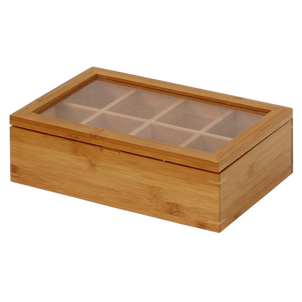 ! Bamboo Tea Box Storage Organizer, Taller Size Ho... – Grandado