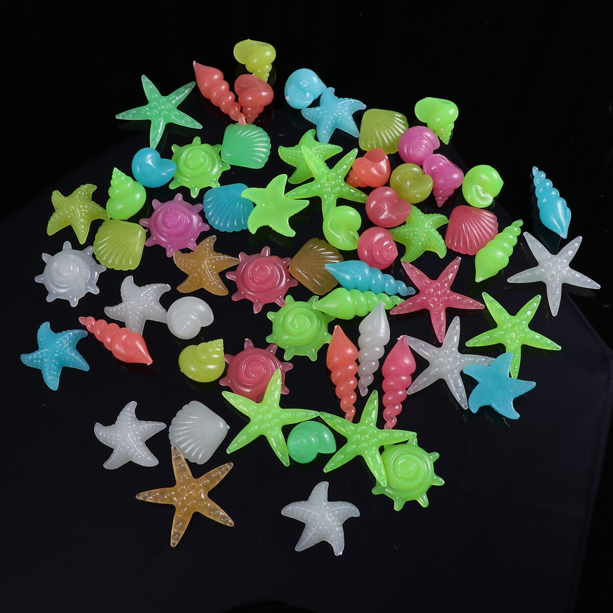 60pcs Colorful Pebble Conch Shell Glow Stones in t... – Grandado