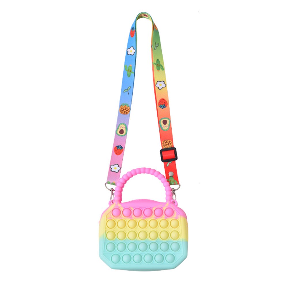 Popite Push Bubble Toys Fidget Rainbow Macaron Bag... – Grandado
