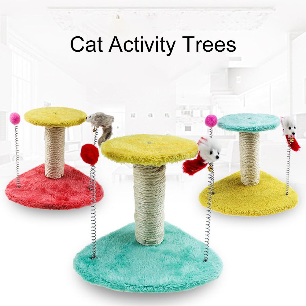 Triangle Bottom Cat Activity Tree Wooden Climbing ... – Grandado